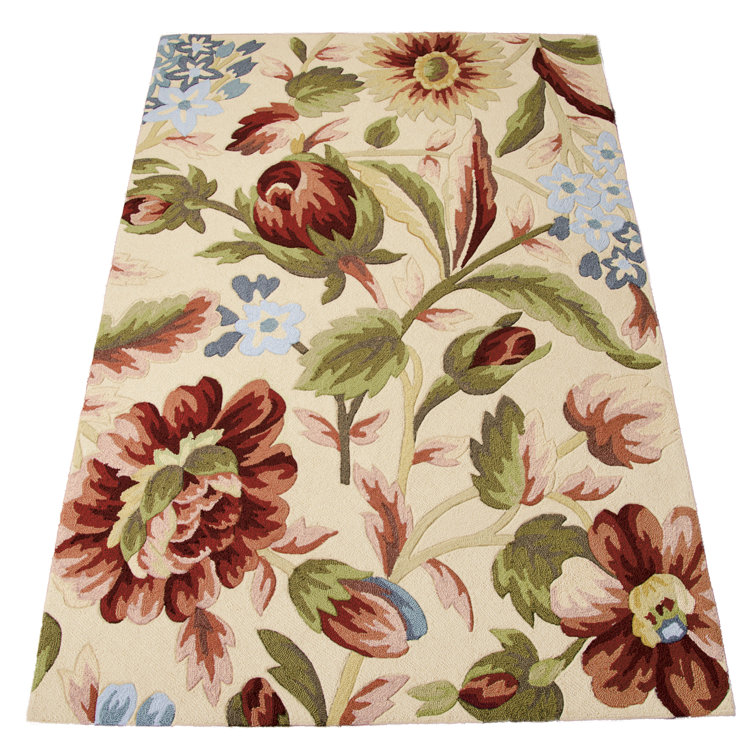 Ebern Designs Decker Hand-Hooked Multi-Coloured Area Rug | Wayfair.co.uk