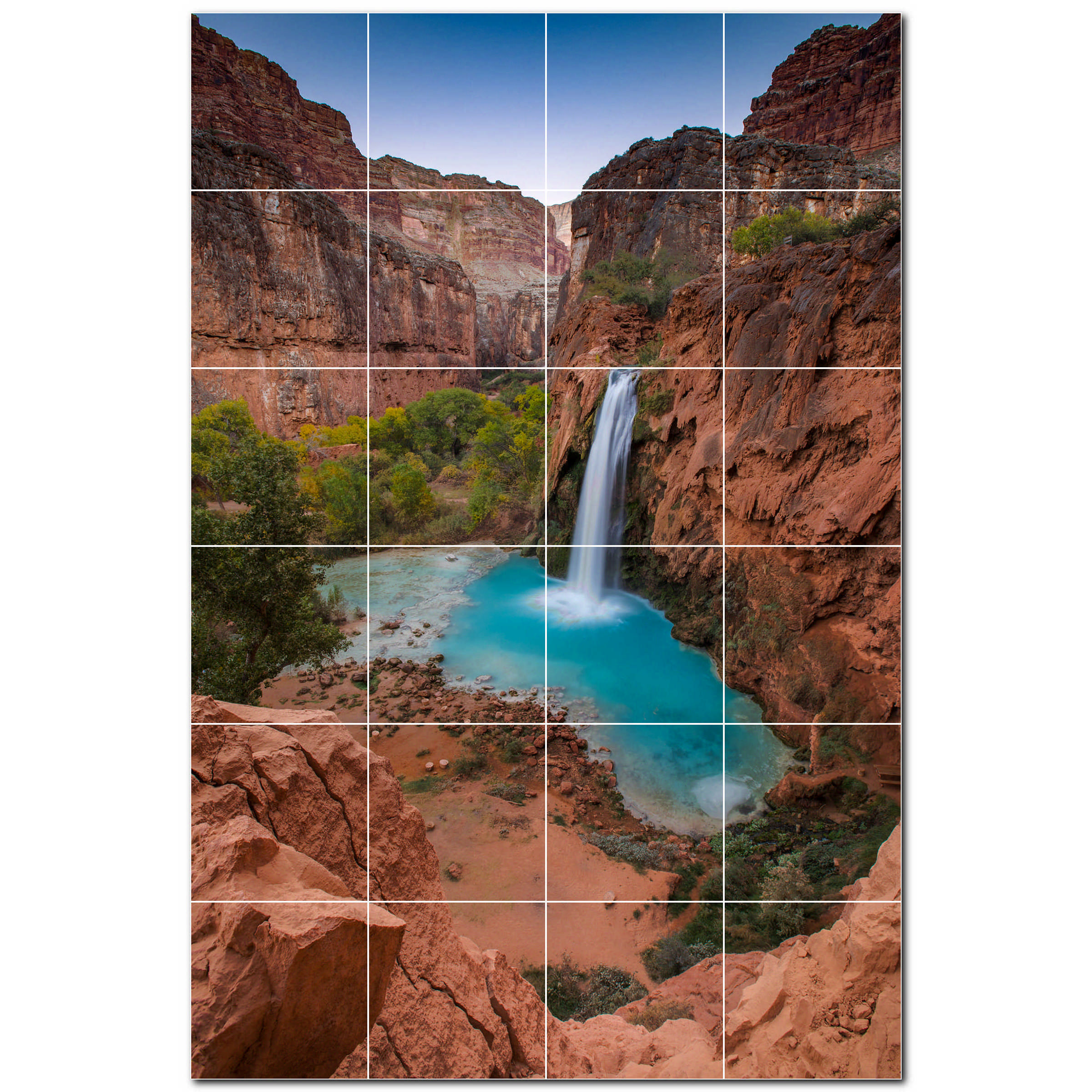 Picture-Tiles.com 32" x 48" Ceramic Canyon Photo Decorative Mural Tile ...