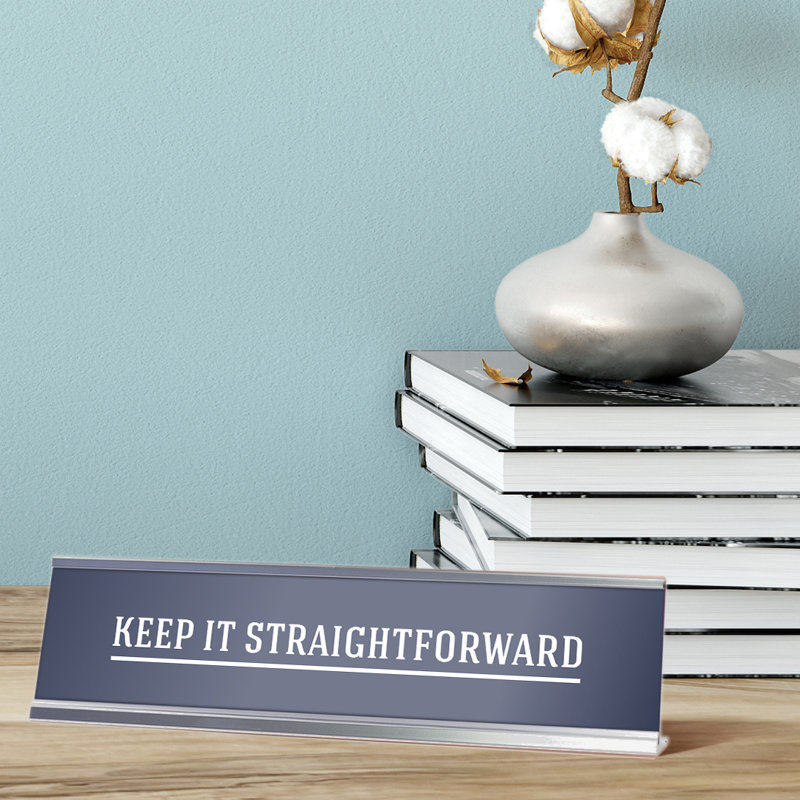 Signs ByLITA Straightforward Desk Sign | Wayfair