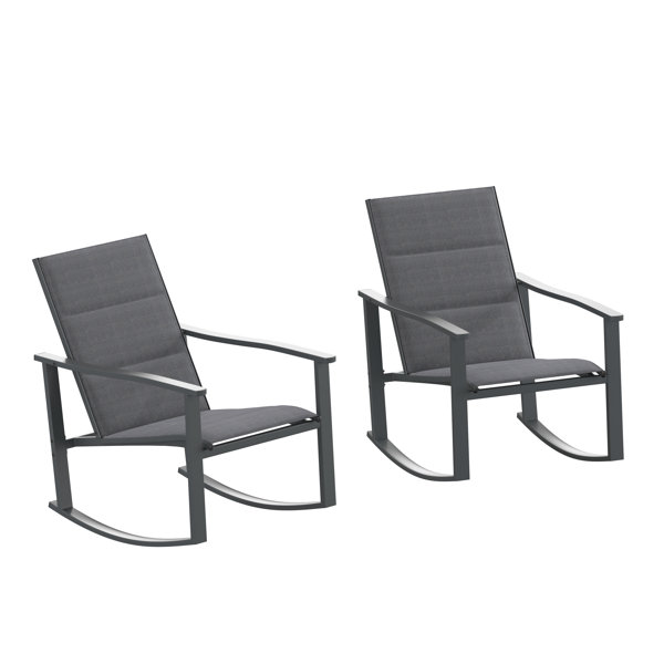Latitude Run® Kirkville Modern Outdoor Rocking Chairs with Flex Comfort ...