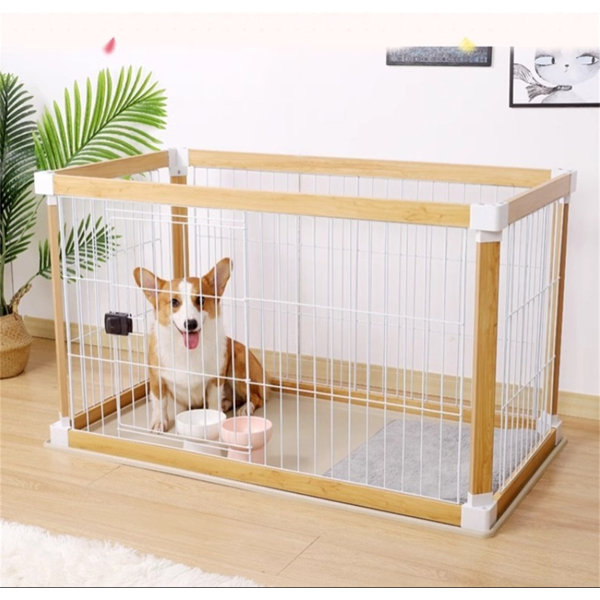 UMMA, LLC 27.55'' H 4 Panel Solid Wood Exercise Pen | Wayfair