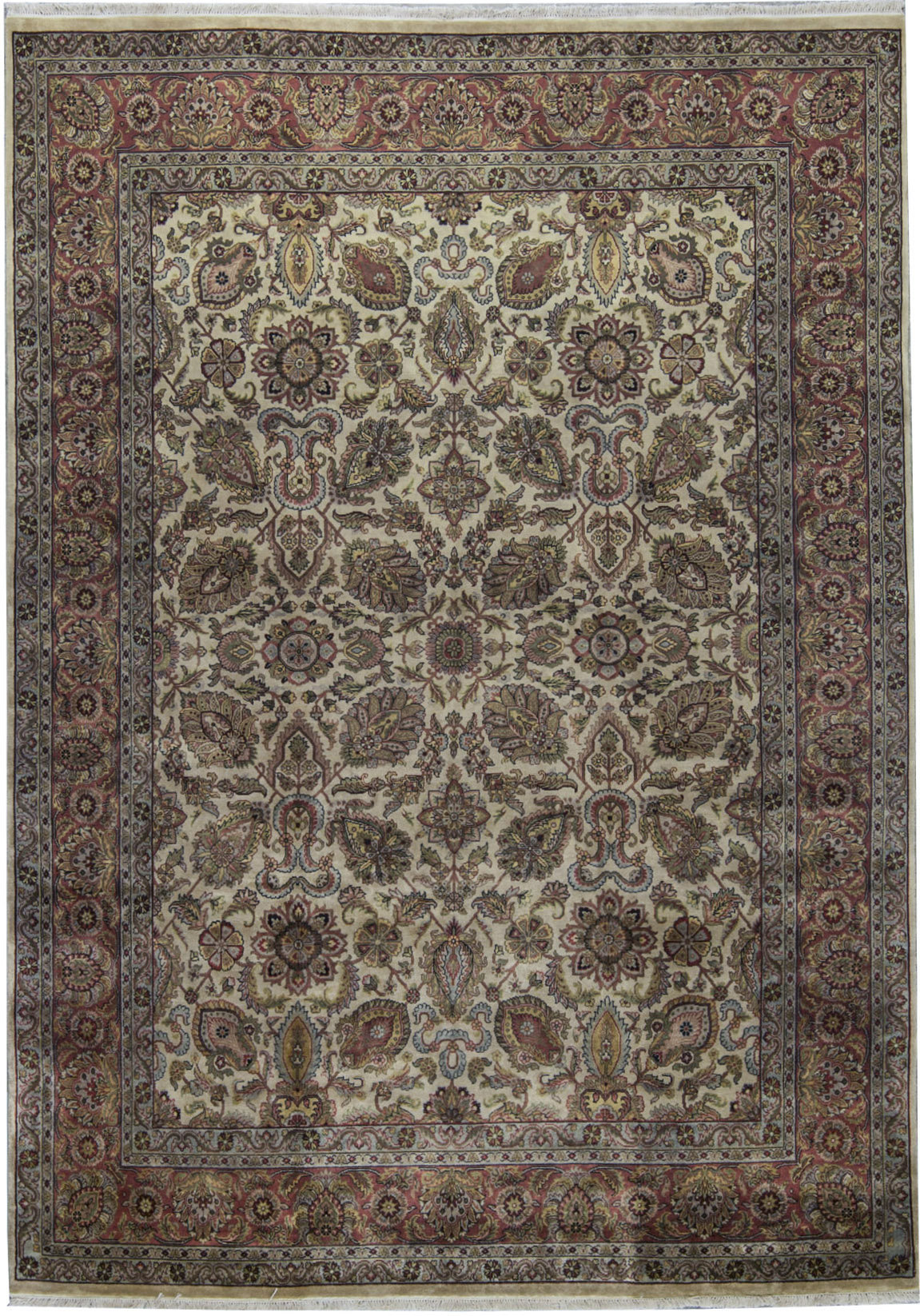Bokara Rug Co., Inc. Hand-Knotted High-Quality Beige and Rust Area Rug ...
