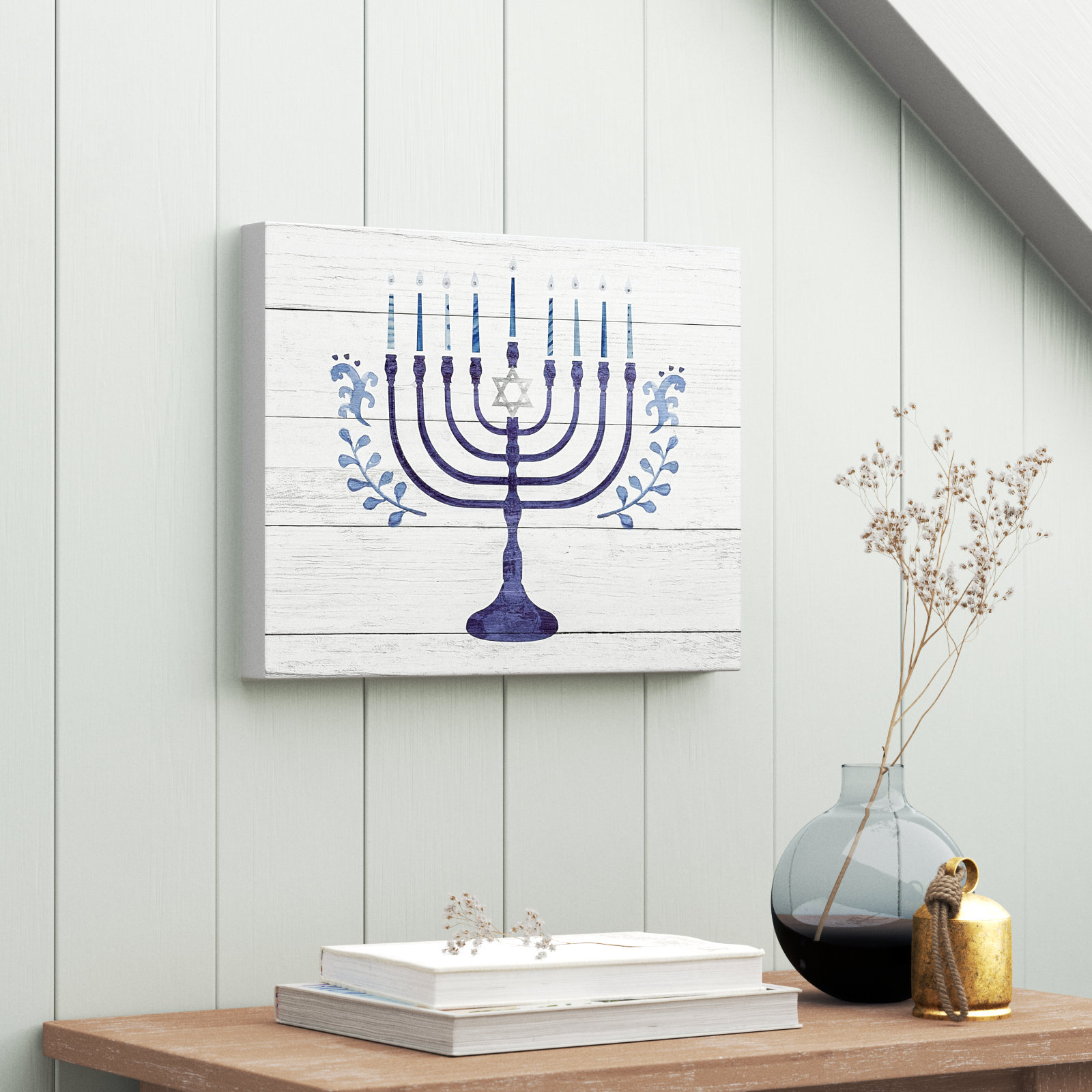 Sand & Stable™ Hanukkah Menorah on Barnwood by Victoria Borges ...