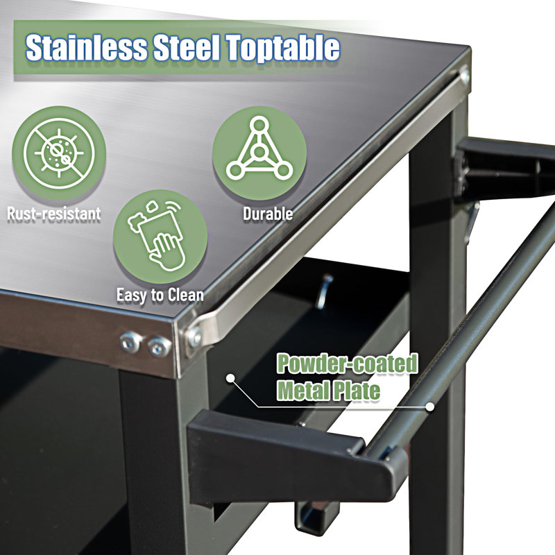 wendeway 3-Shelf Outdoor Grill Table | Wayfair