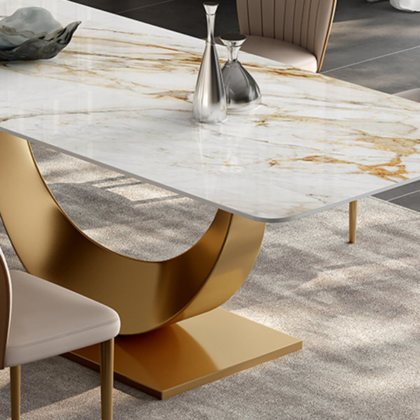 LABAORRY Italian style modern rectangular dining table sets | Wayfair