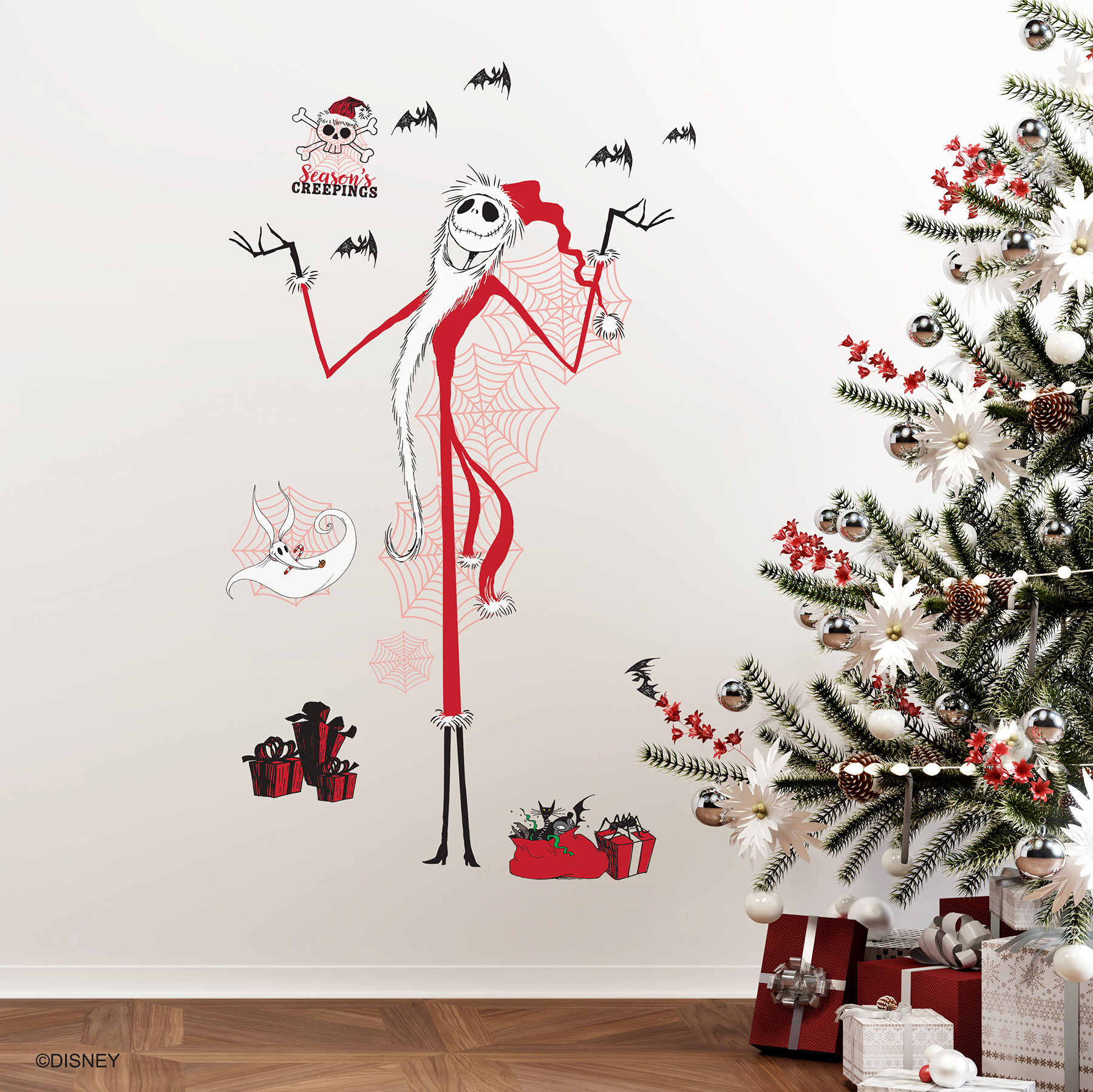 Room Mates Nightmare Before Christmas Holiday Giant Wall Decals ...