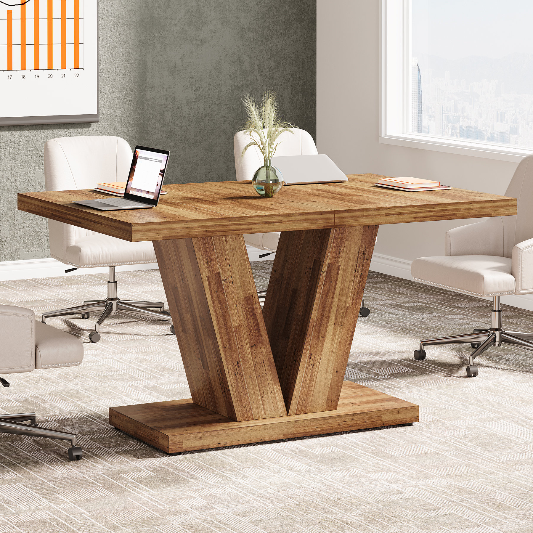 HONGYAN 47'' Rectangular Conference Table, Modular Meeting Table | Wayfair