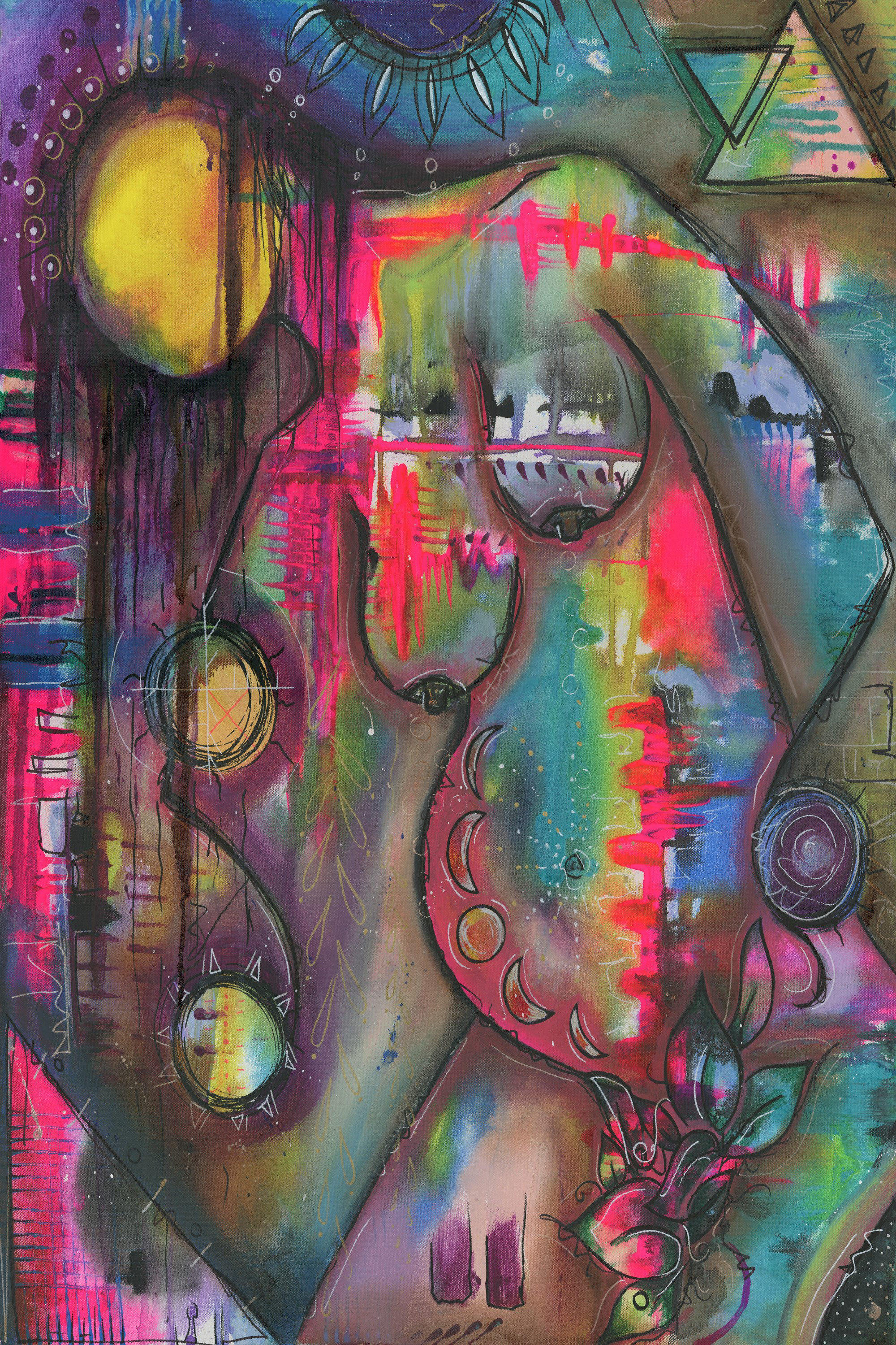 Marmont Hill 'Mother Nature' by Sloane Kady Painting Print on Wrapped ...