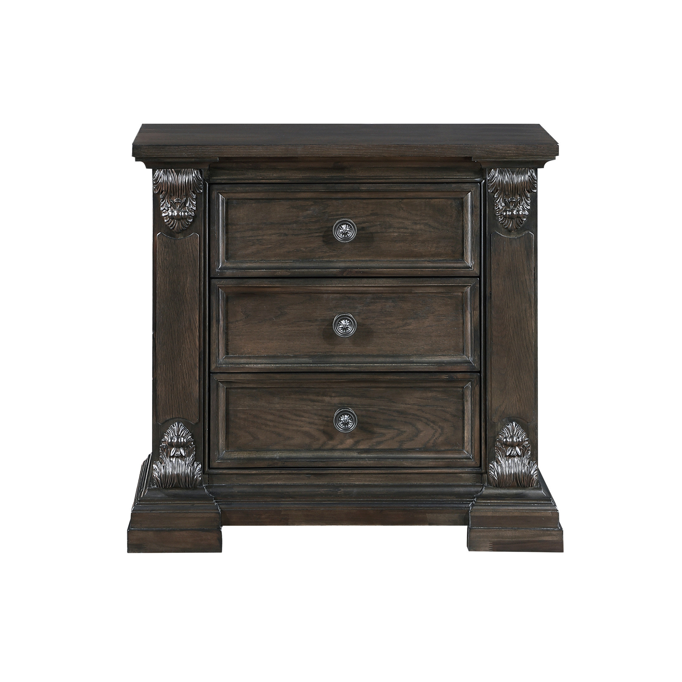 Wildon Home® Elegant Design 3-Drawers Nightstand Traditional Vintage ...