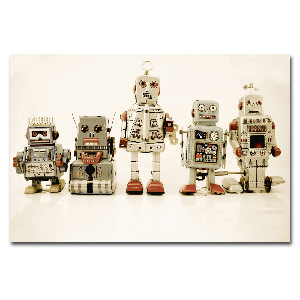 DecorumBY Robot Friends - Unframed Photograph on Glass - Wayfair Canada