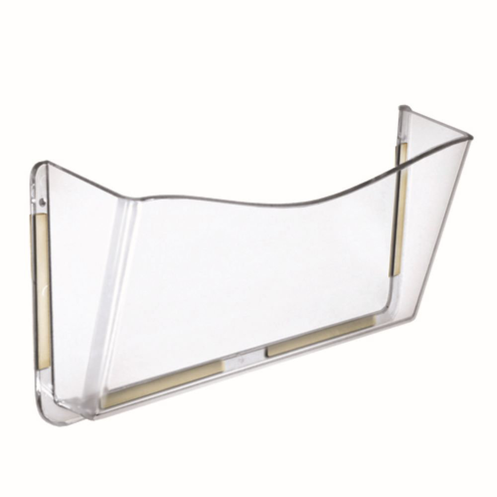 Azar Displays Clear Plastic Wall Mount File Holder with Double Sided ...