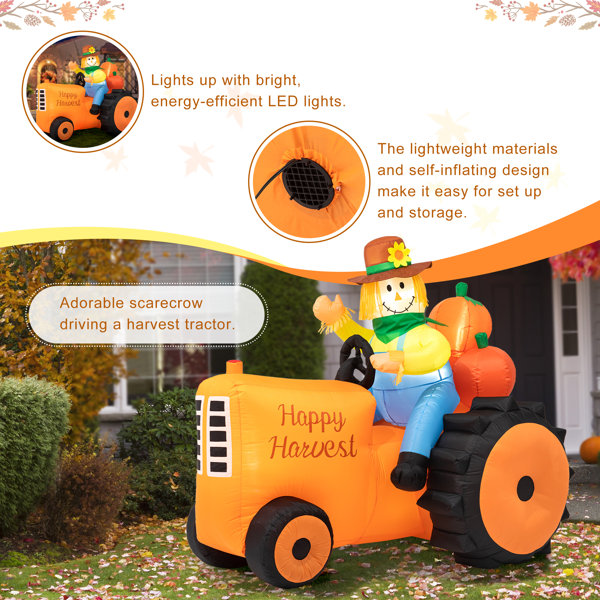The Holiday Aisle® Tractor Inflatable | Wayfair
