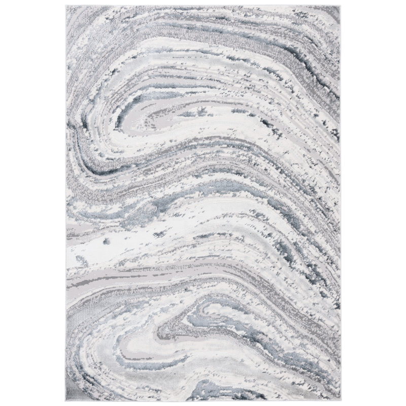 Wrought Studio™ Kayliann Performance Abstract Rug | Wayfair