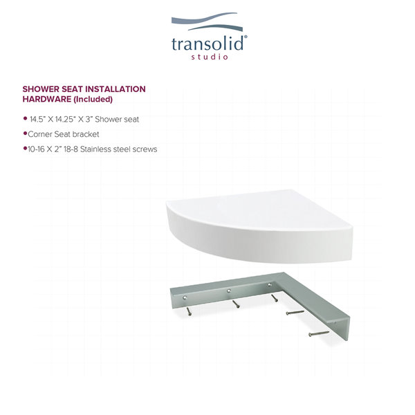 Transolid 14.5" W Shower Bench | Wayfair