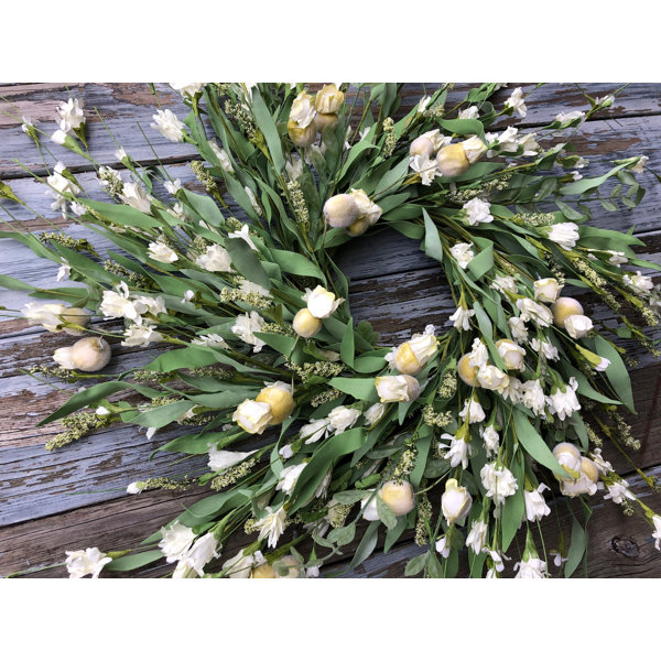 One Allium Way® Wild Flower 24" Twig Wreath & Reviews | Wayfair