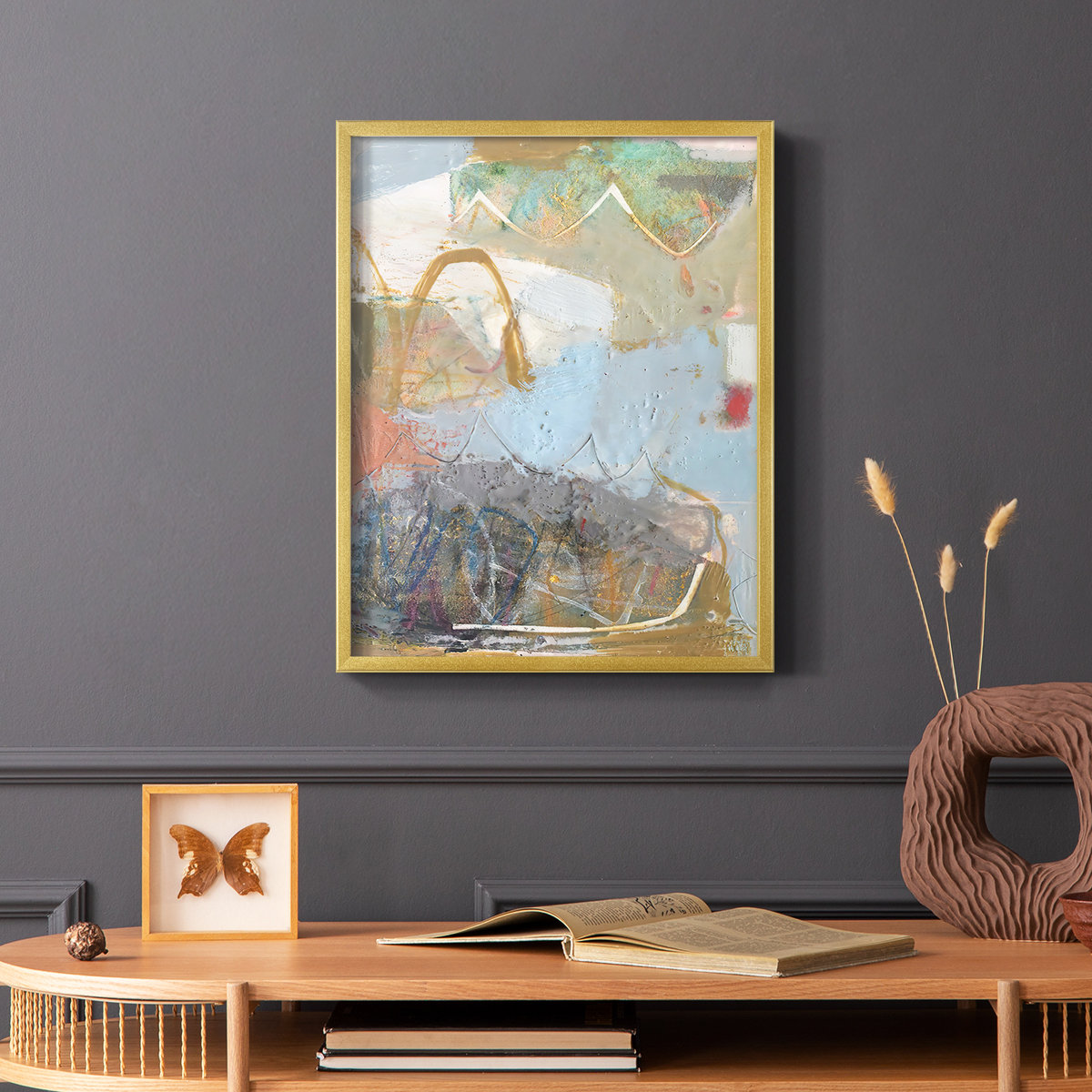 Wrought Studio™ Minim I Framed Print - Solid Wood | Wayfair