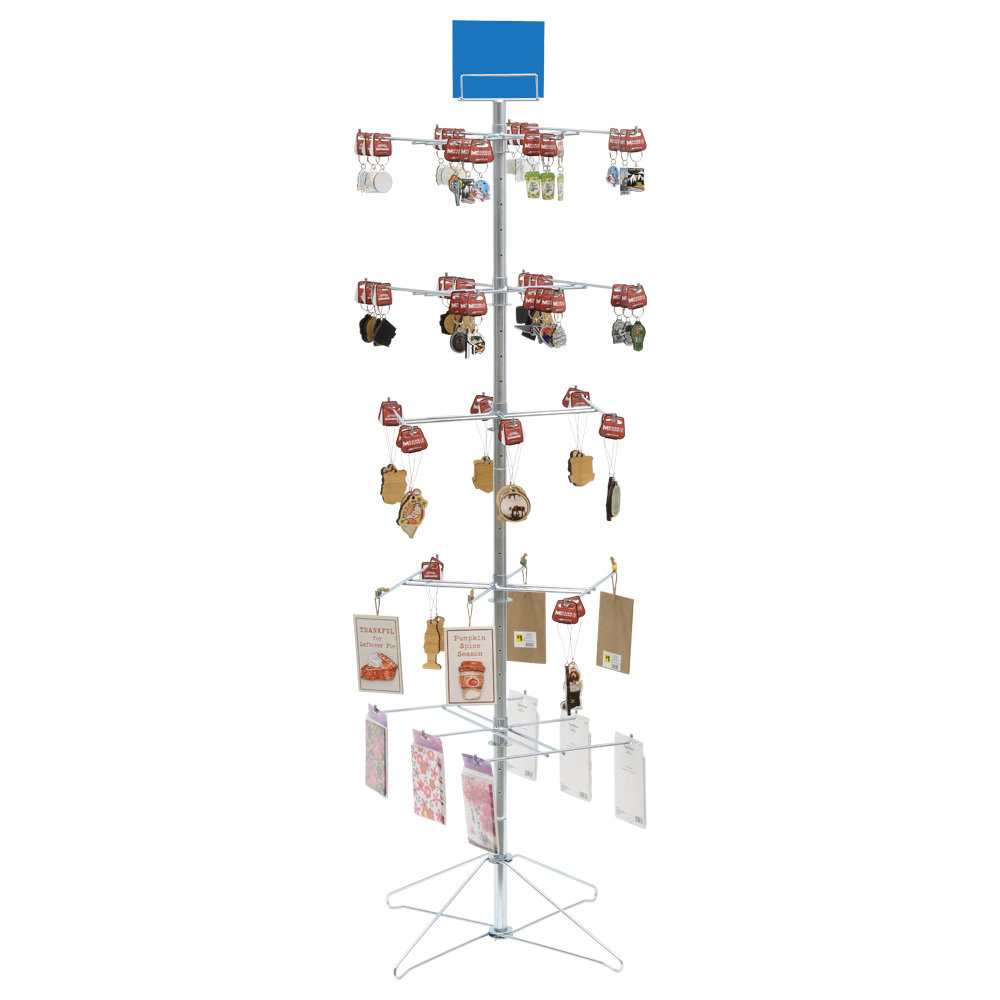 17 Stories 64" H X X - 5-Tier Wire Peg Spinner Display Rack With ...