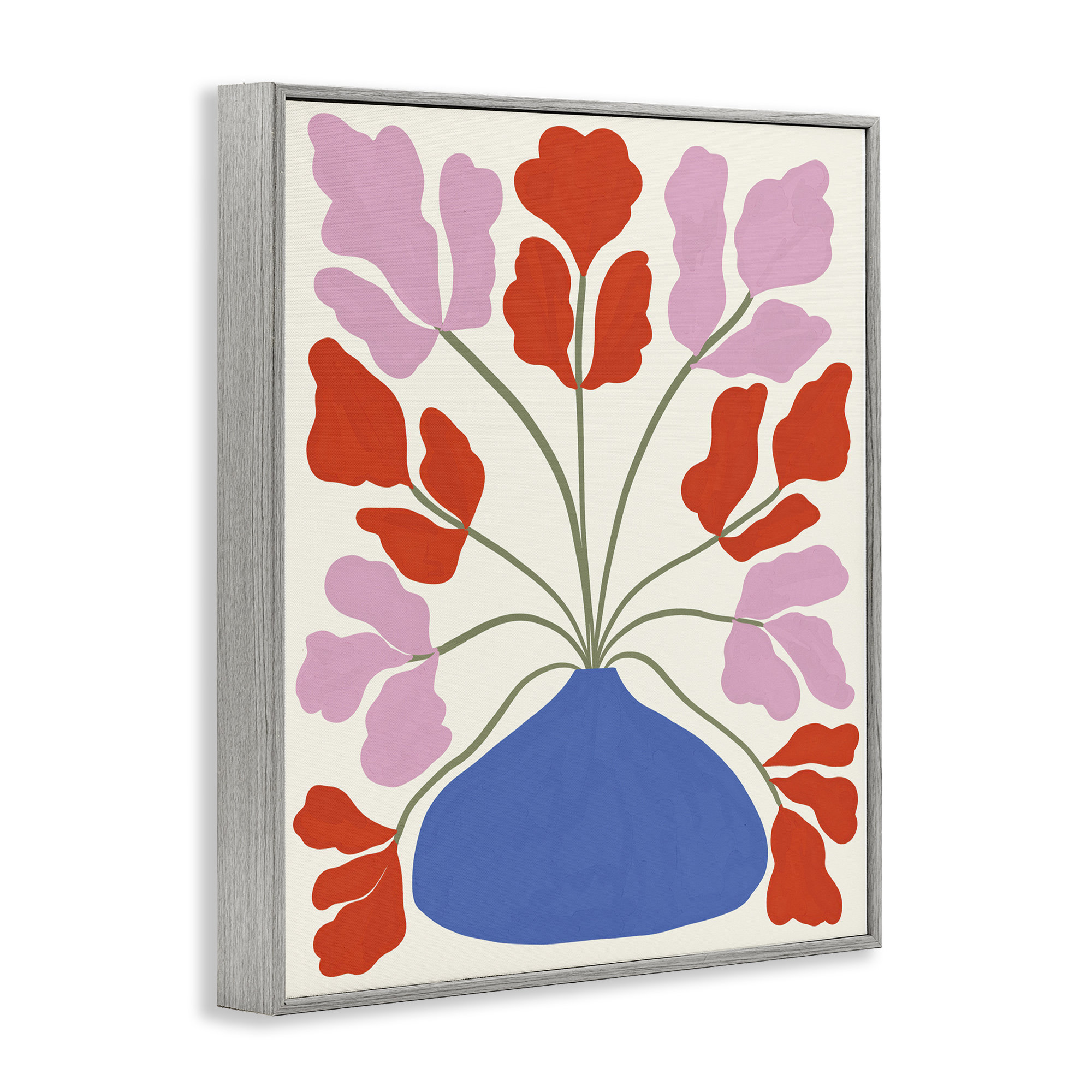 Winston Porter Bold Symmetrical Flower Pot Framed Giclee Art by Aralma ...