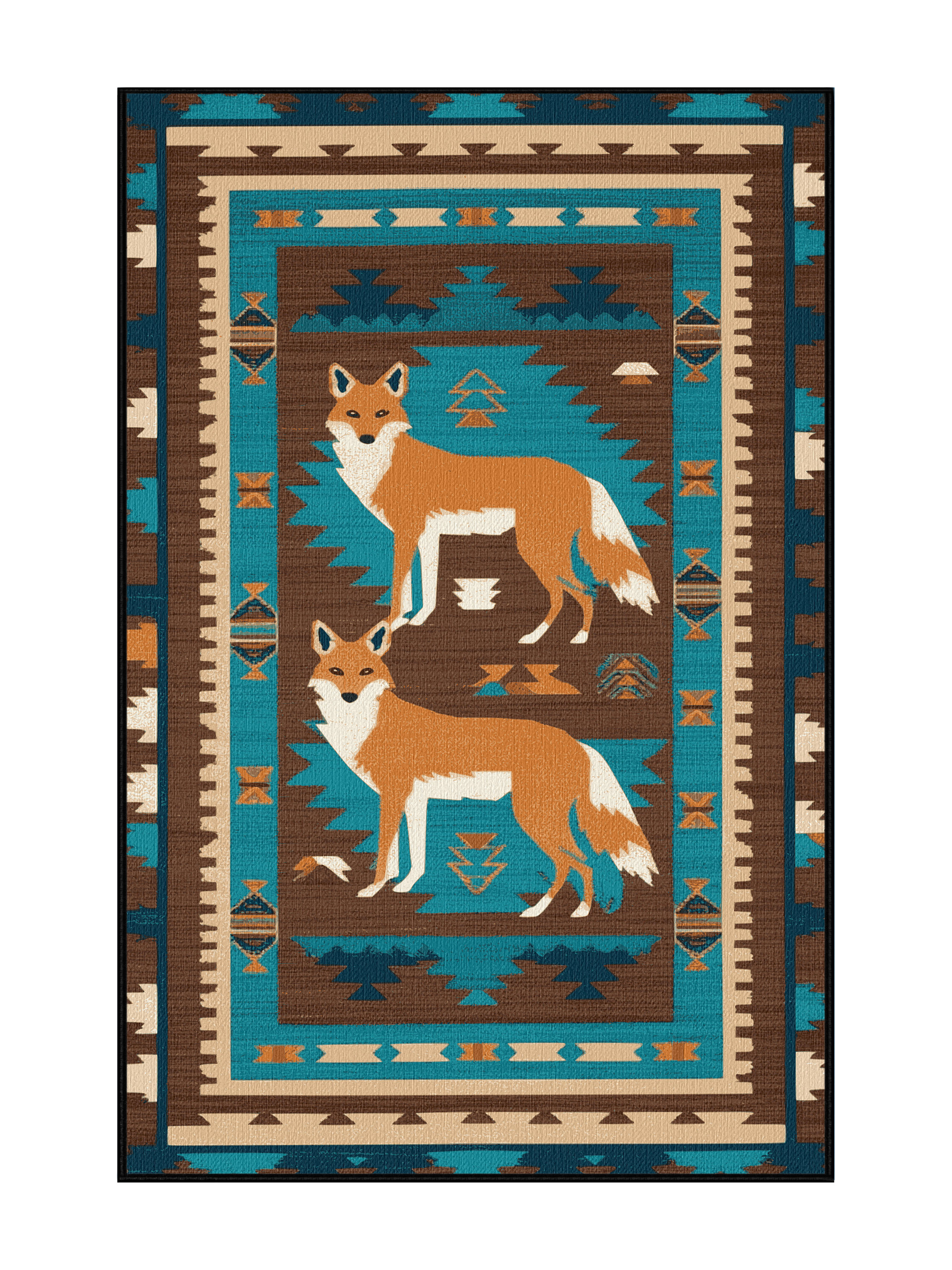 Dakota Fields Washable Coyote Southwestern Area Rug | Wayfair