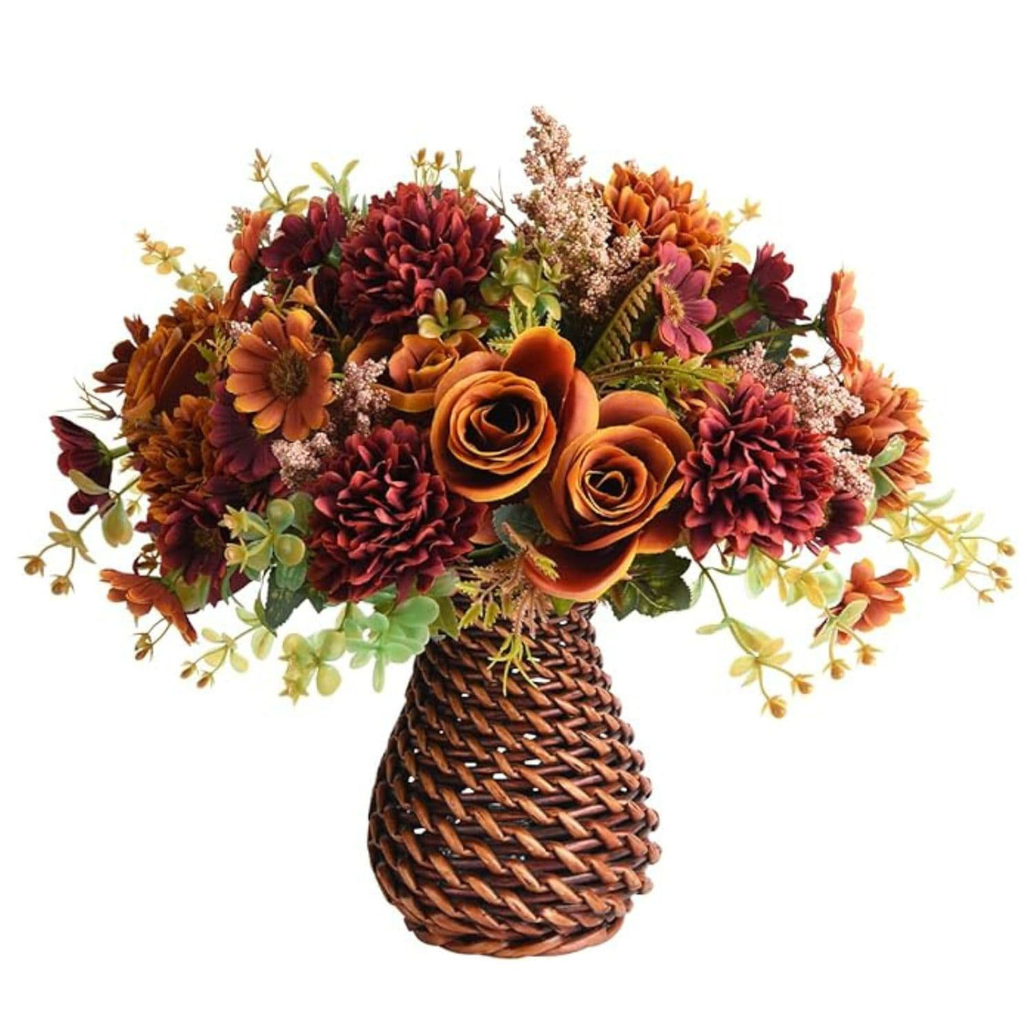 Ophelia & Co. Artificial Silk Fall Flowers in Vase Arrangement ...