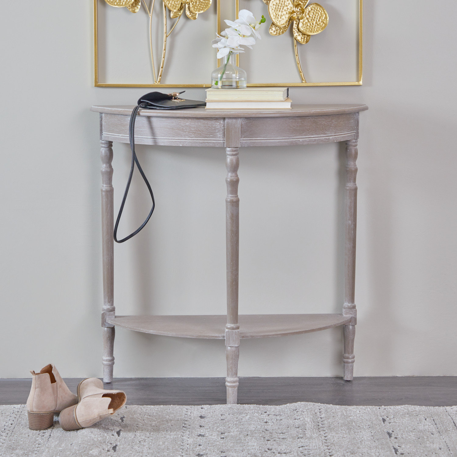 Ophelia & Co. Mcbroom Wood Half Moon 1 Shelf Console Table & Reviews ...