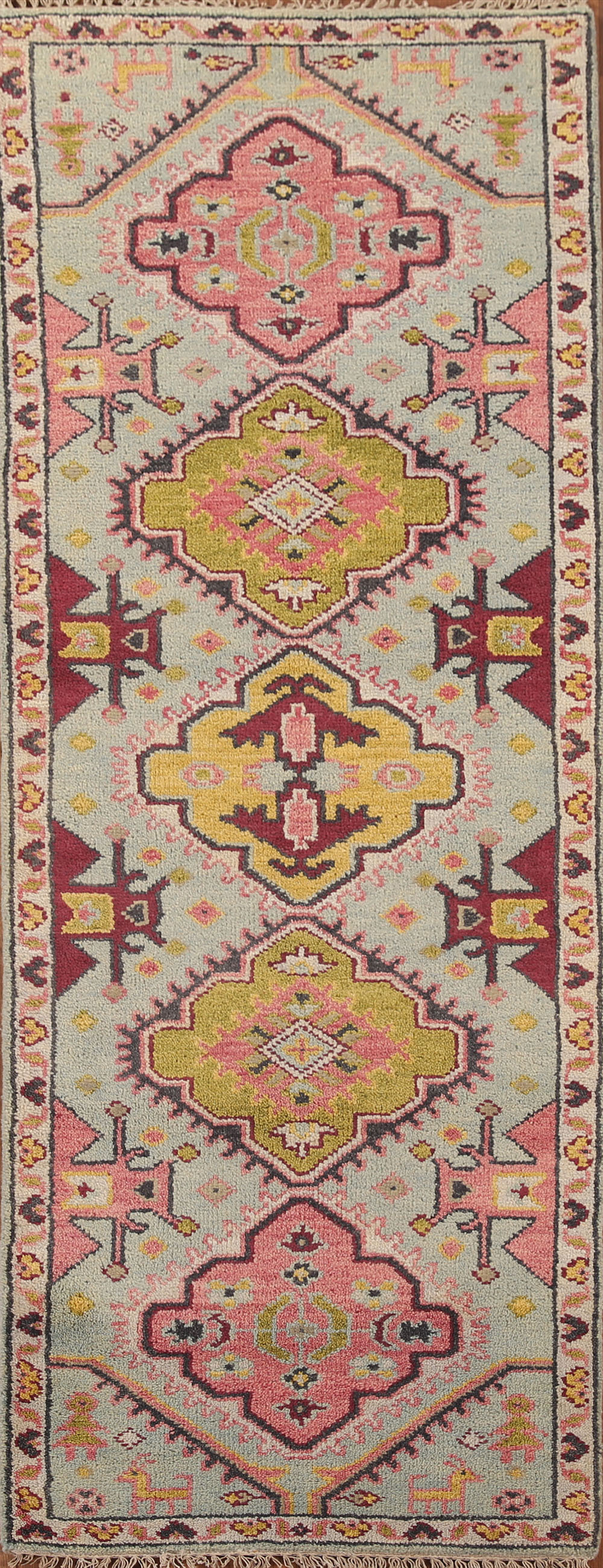 Bloomsbury Market Green Traditional Indian Runner Rug 3x8 | Wayfair