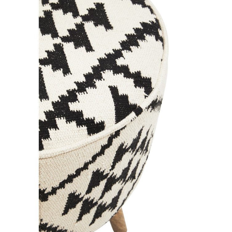 Natur Pur Seward 50cm Wide Round Geometric Footstool Ottoman | Wayfair ...