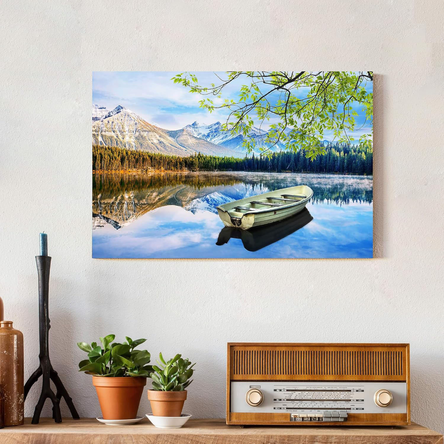 Latitude Run® Lake Artwork Canvas Wall Art: Nature Landscape Picture ...