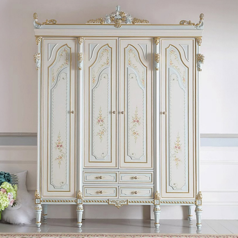 House of Hampton French Retro Light Luxury Wardrobe - Wayfair Canada