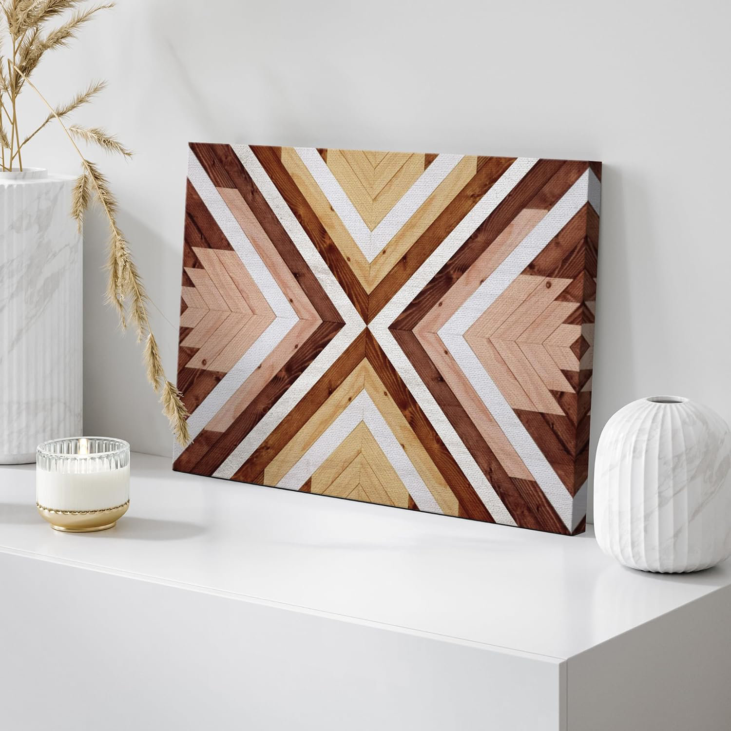 IDEA4WALL Brown Wood Effect Pattern Nature On Canvas Print | Wayfair