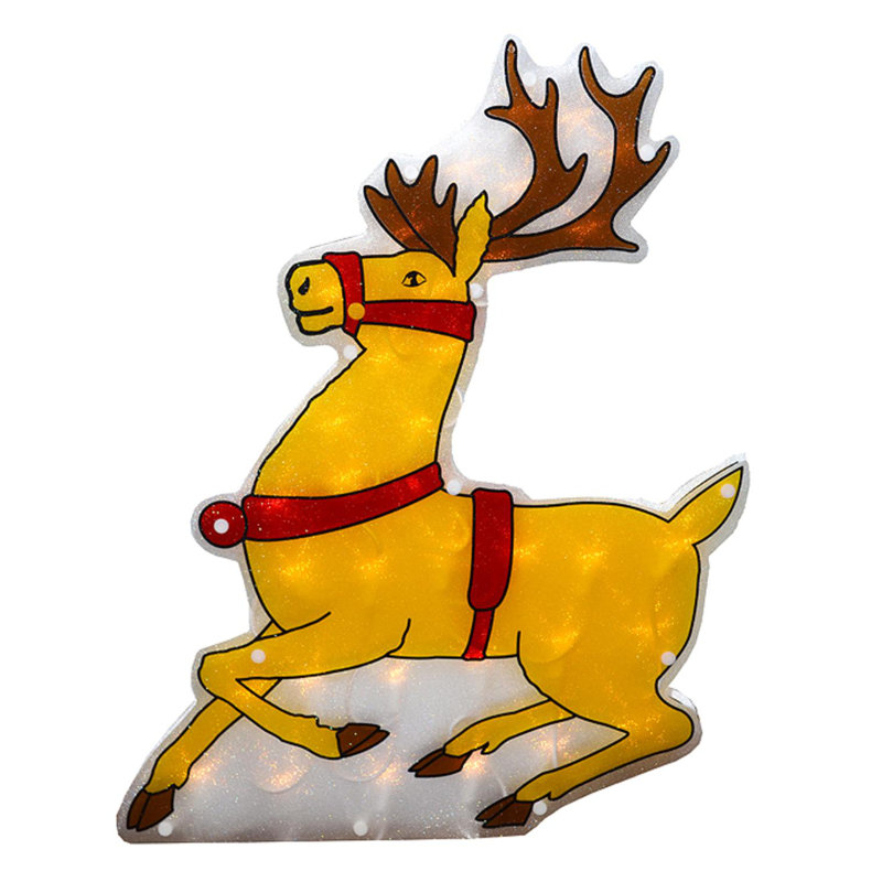 Northlight Seasonal Shimmering Reindeer Christmas Window Lighting ...
