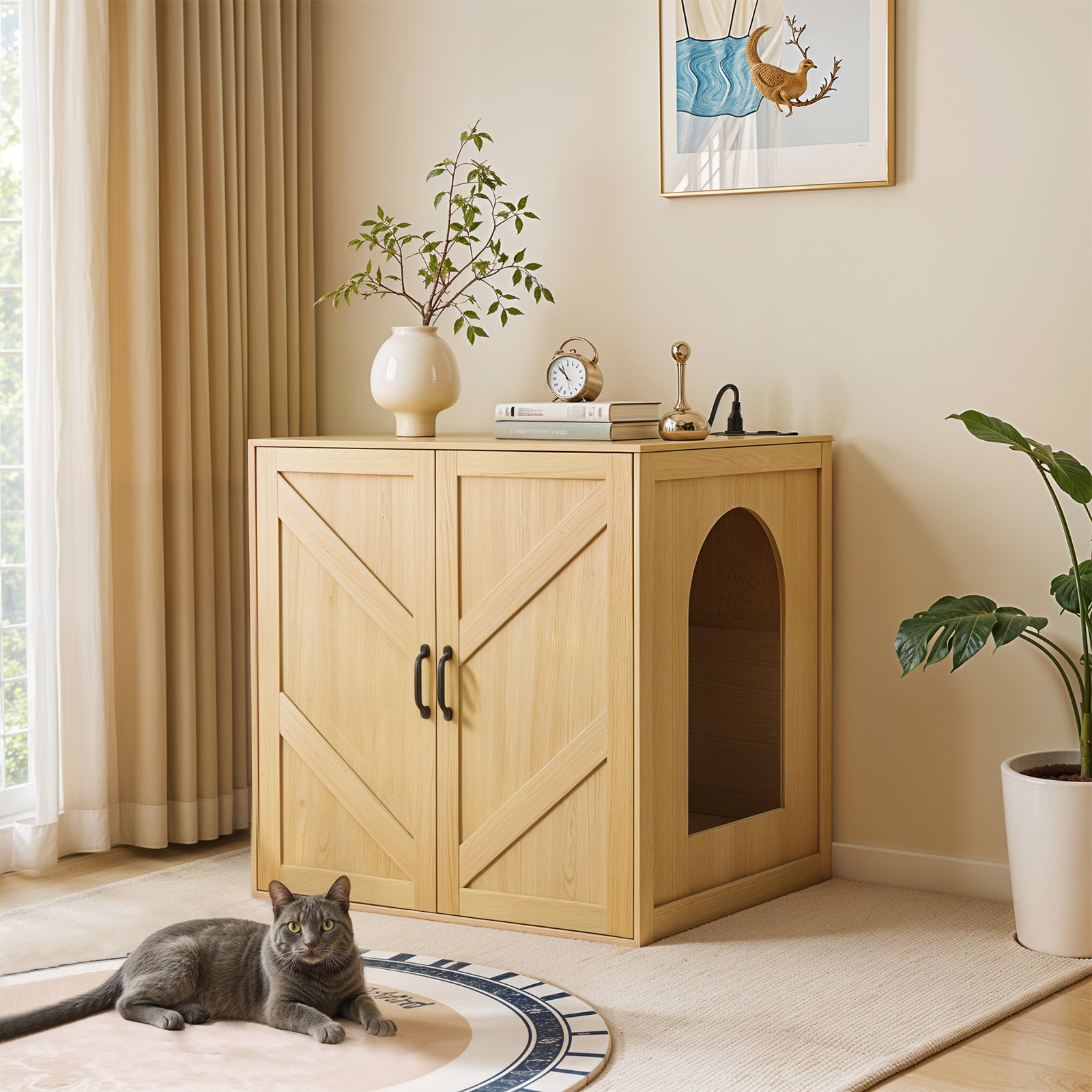 Tucker Murphy Pet™ Cat Litter Robot Enclosure, Farmhouse Litter Box ...