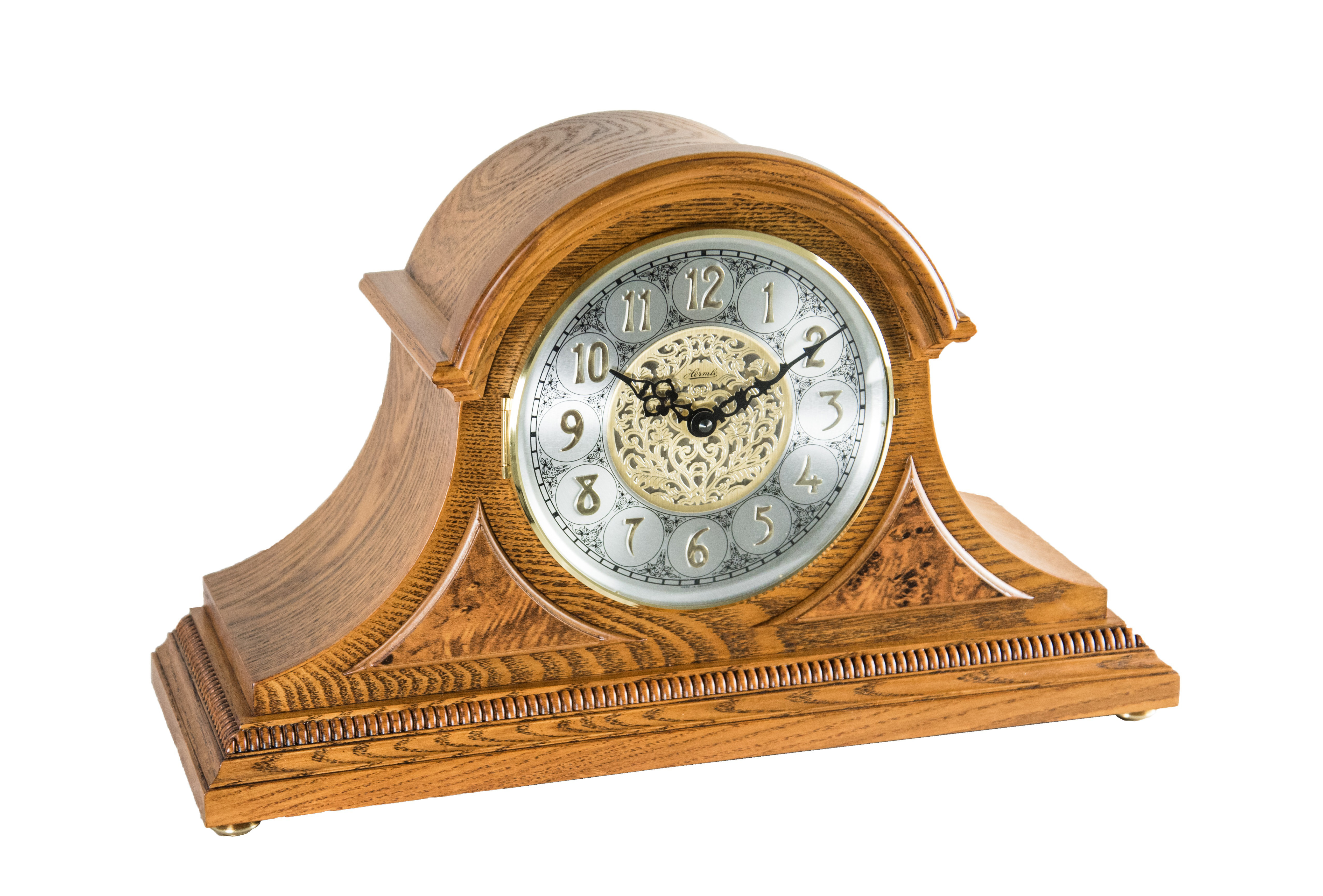 Bloomsbury Market This classic tambour mantel clock comes in a cherry ...