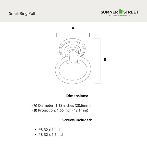 Sumner Street Home Hardware Small Ring Pull & Reviews | Wayfair