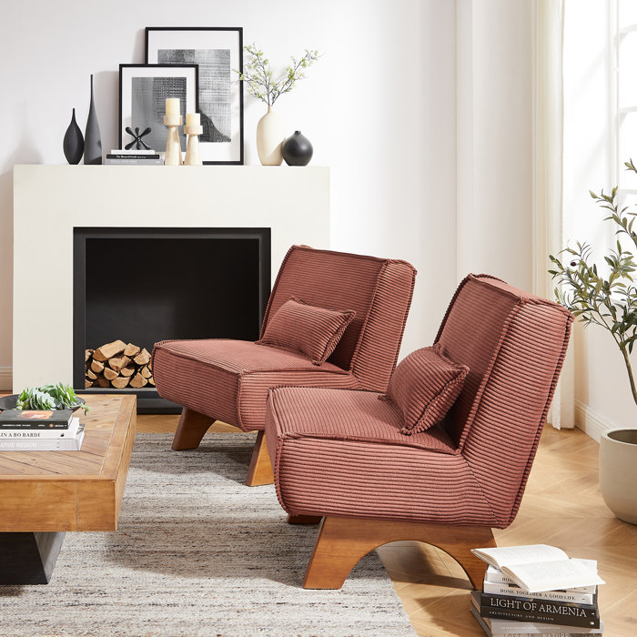 Corrigan Studio® Kayala Upholstered Accent Lounge Chair with Pillow ...