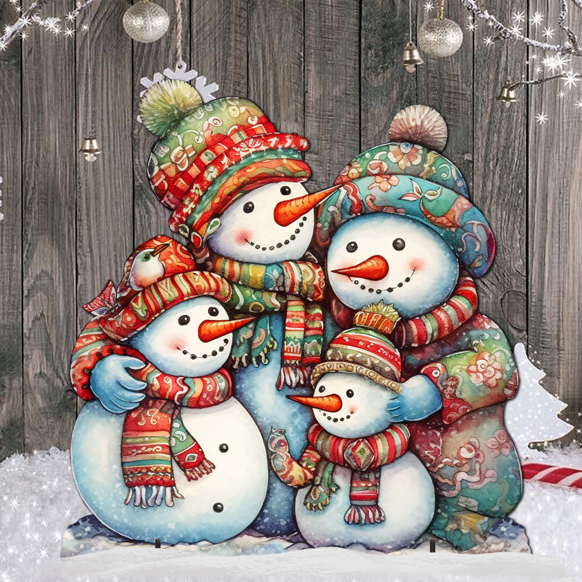 Designocracy Snowman Family Figurine | Wayfair