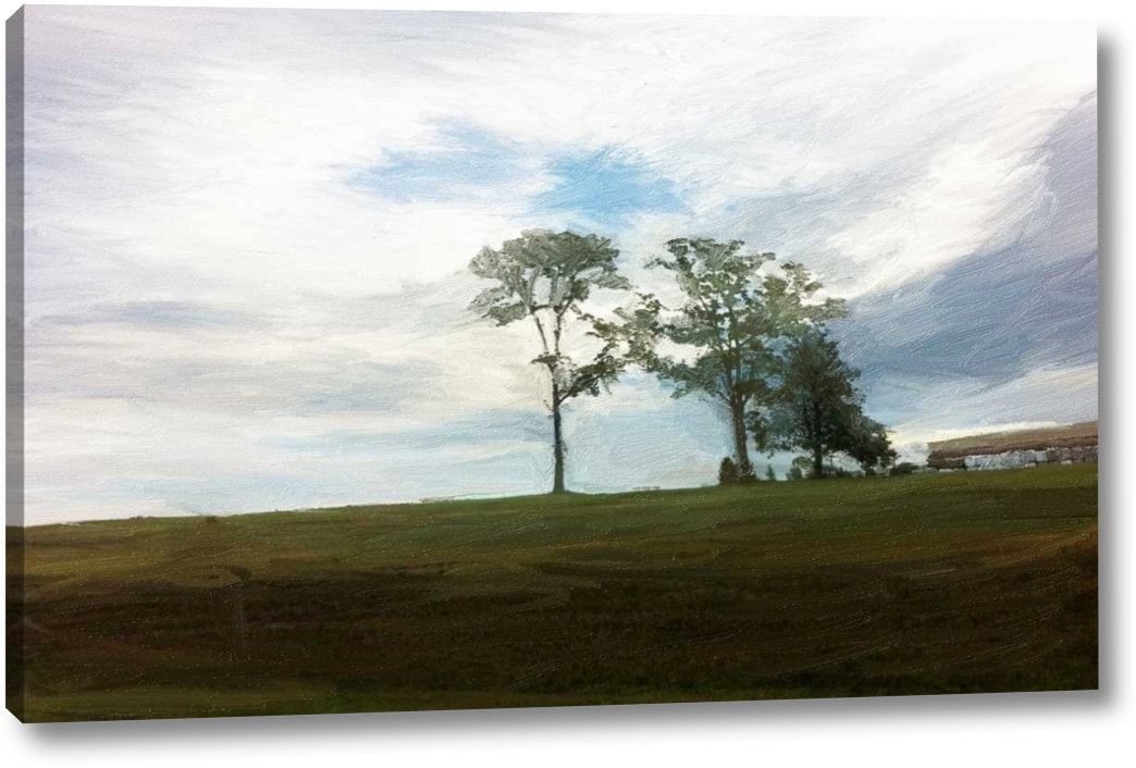 Ebern Designs 'Two Trees' by Sarah Butcher Giclee Art Print on Wrapped ...