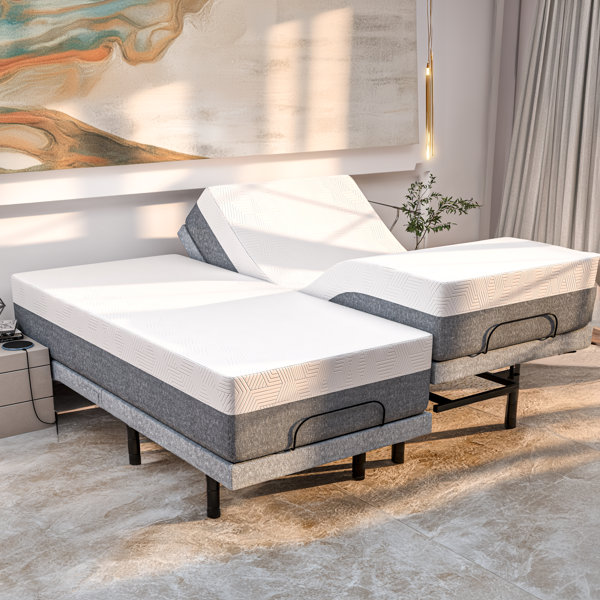 Renanim SF Elite Adjustable Bed With 14" Hybrid Mattress Included ...