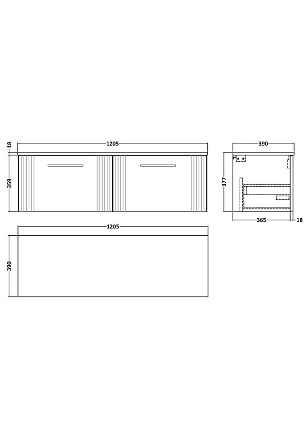 Nuie Deco 1205 mm Free-standing Double Vanity Unit | Wayfair.co.uk