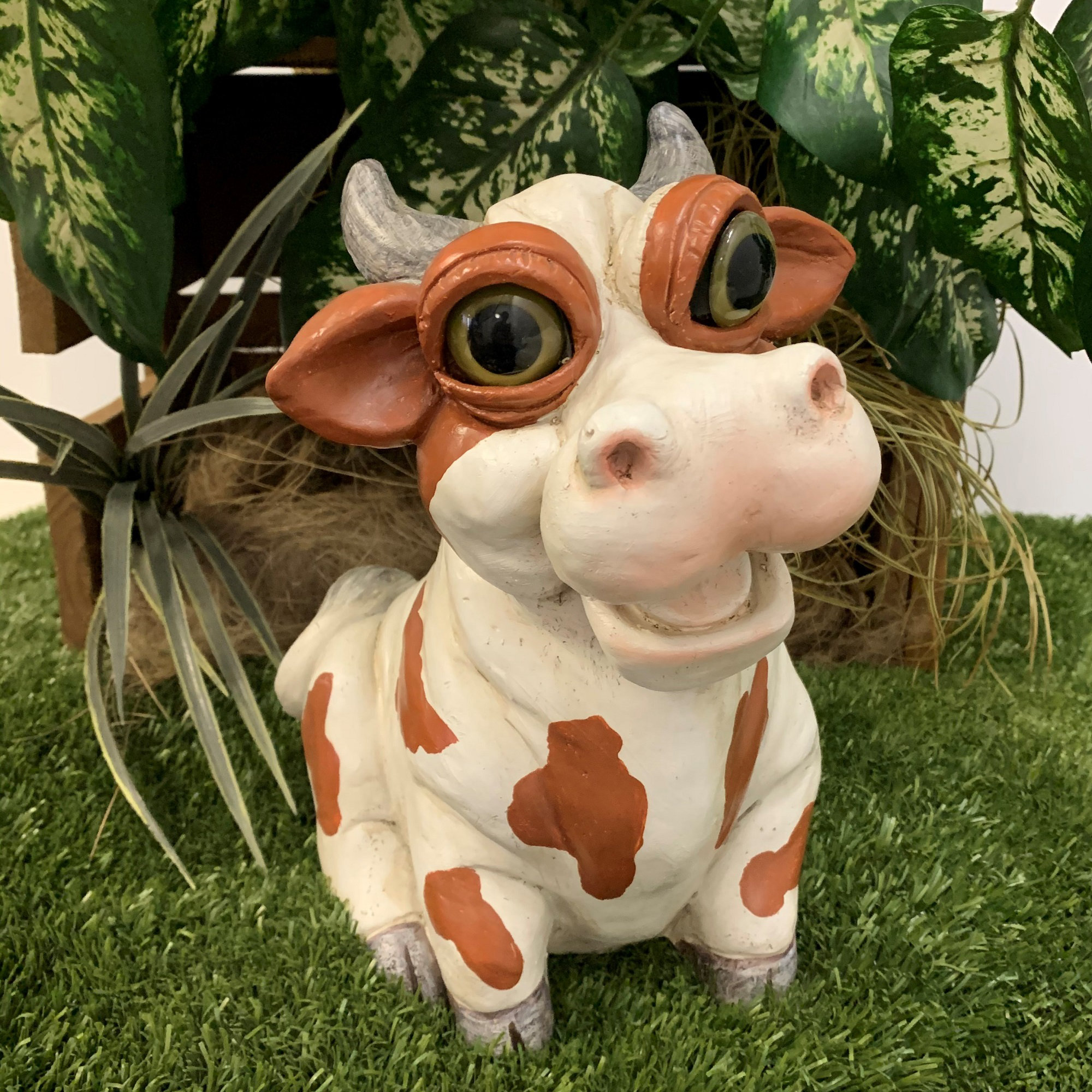 HomeStyles Country Critters Cow "Harvey" Whimsical Garden Statue ...