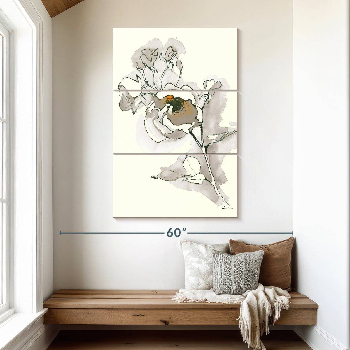 Lark Manor™ Carol's Roses Tan | Wayfair