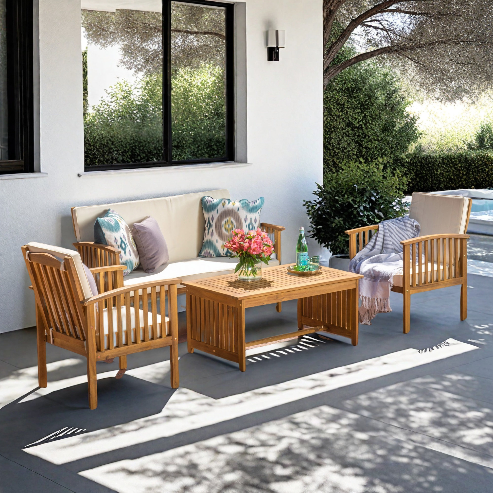 Winston Porter Elwyn 4 Piece Sofa Seating Group with Cushions & Reviews ...