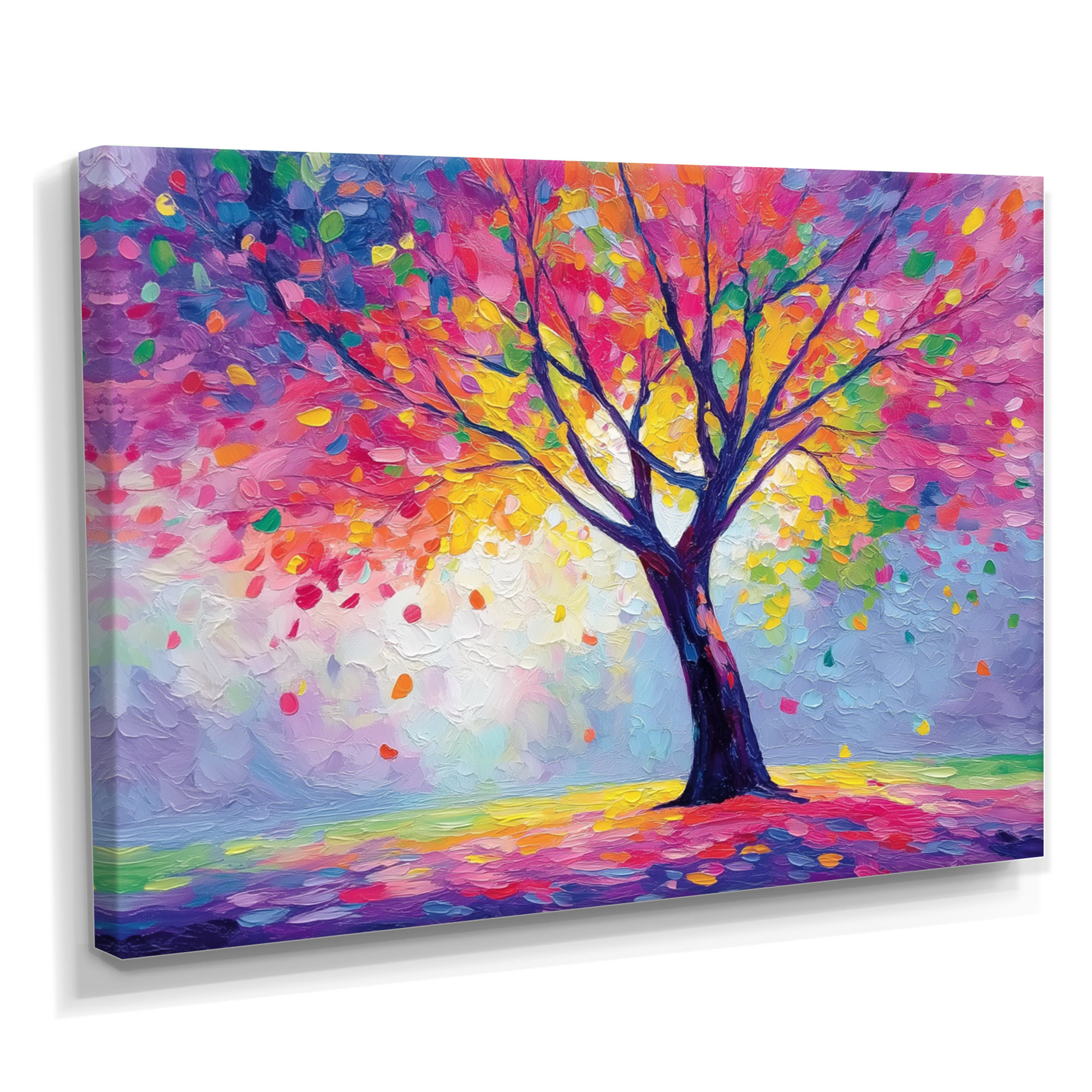 Dakota Fields Vibrant Tree Of Life Forest - Tree Wall Art, Pink Nature ...