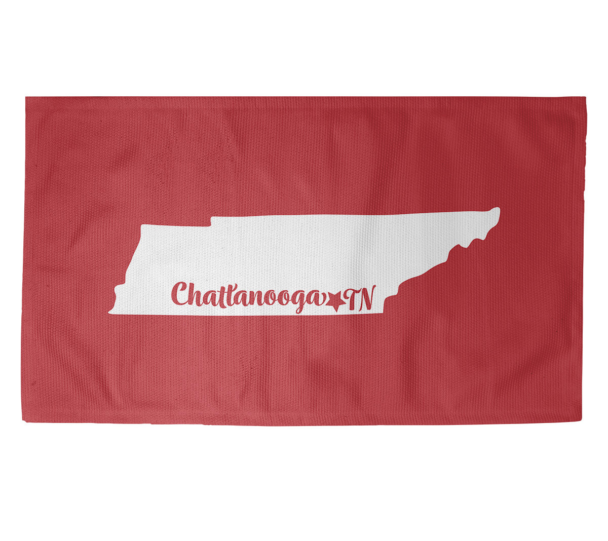 East Urban Home Tennessee Chattanooga Red Area Rug | Wayfair