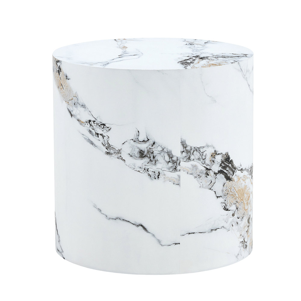 Wrought Studio™ The Cylindrical Table With Its Patterned Design Can Be ...