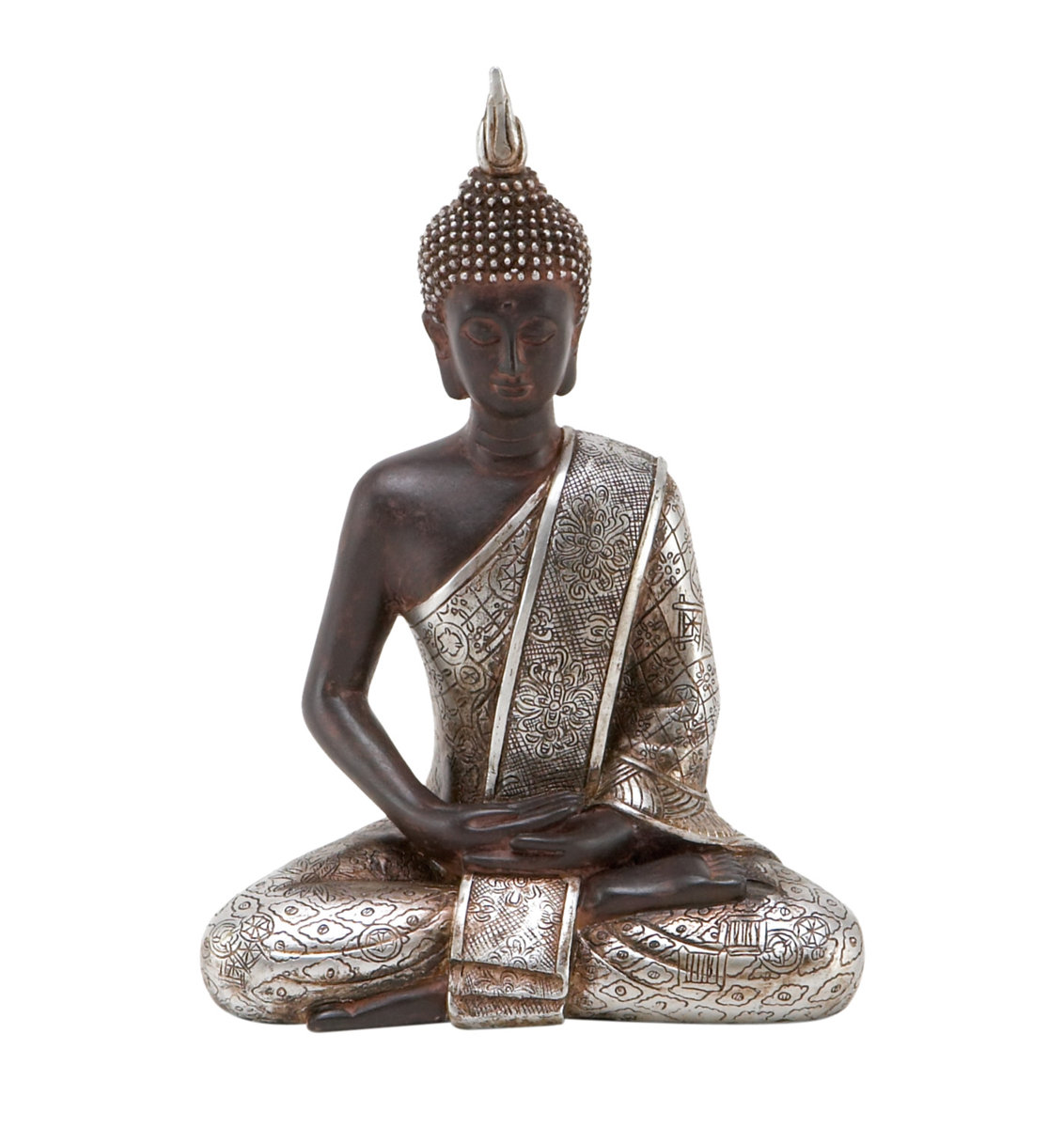 Bungalow Rose Otoe Polystone Meditating Buddha Black Decorative ...