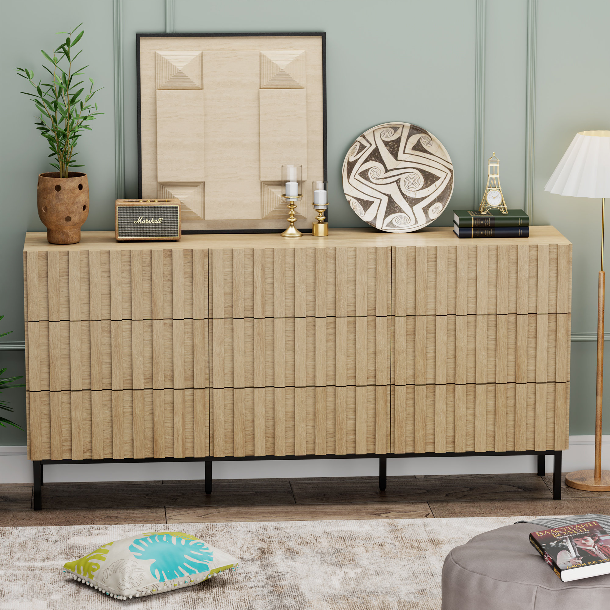 Latitude Run® Sevyn 9 - Drawer 59.1 " W Dresser & Reviews | Wayfair