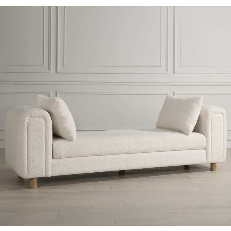 Hokku Designs Helmuth Oversized Ivory Bench | Wayfair