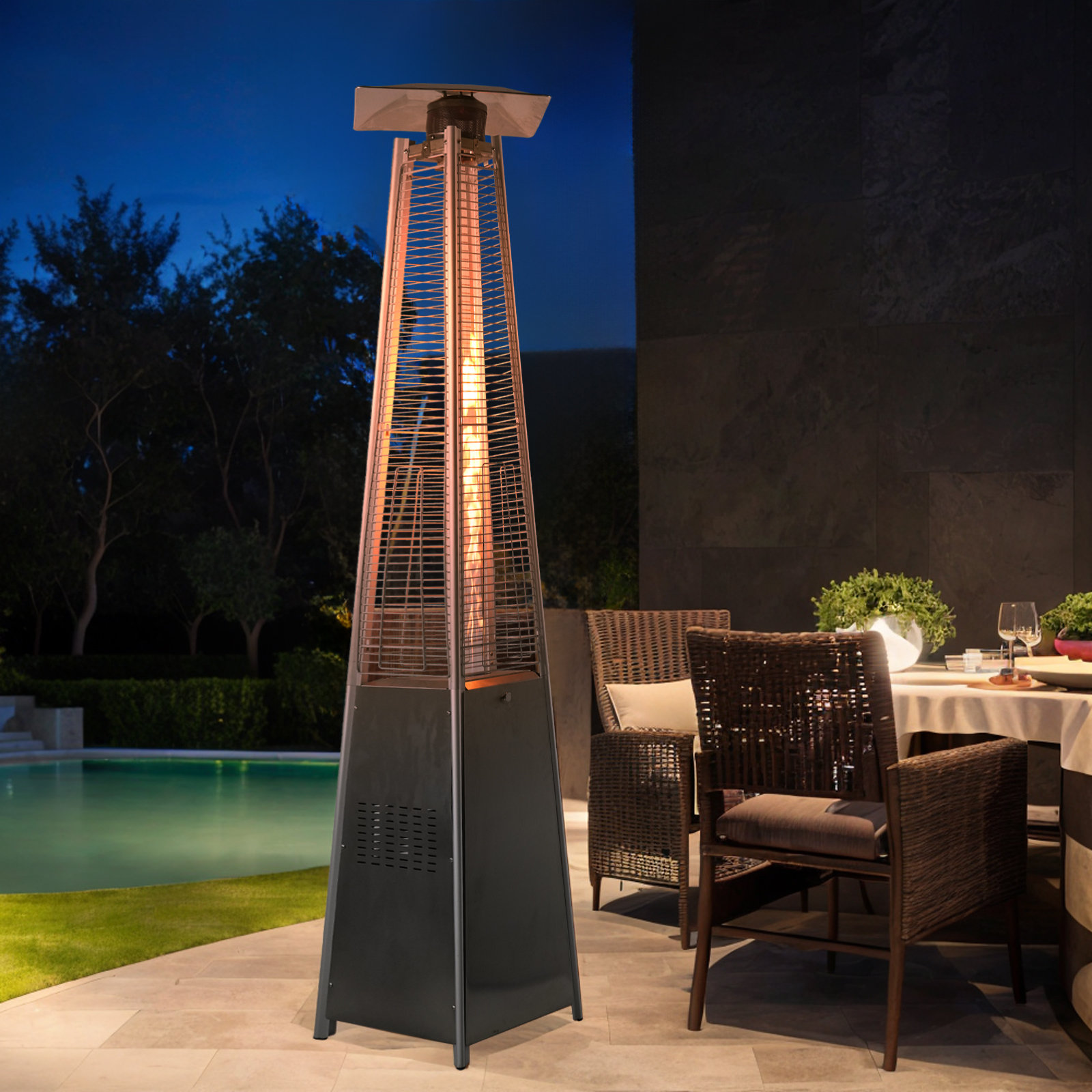 FANGFLOWER 42000 BTU Propane Standing Patio Heater - Wayfair Canada
