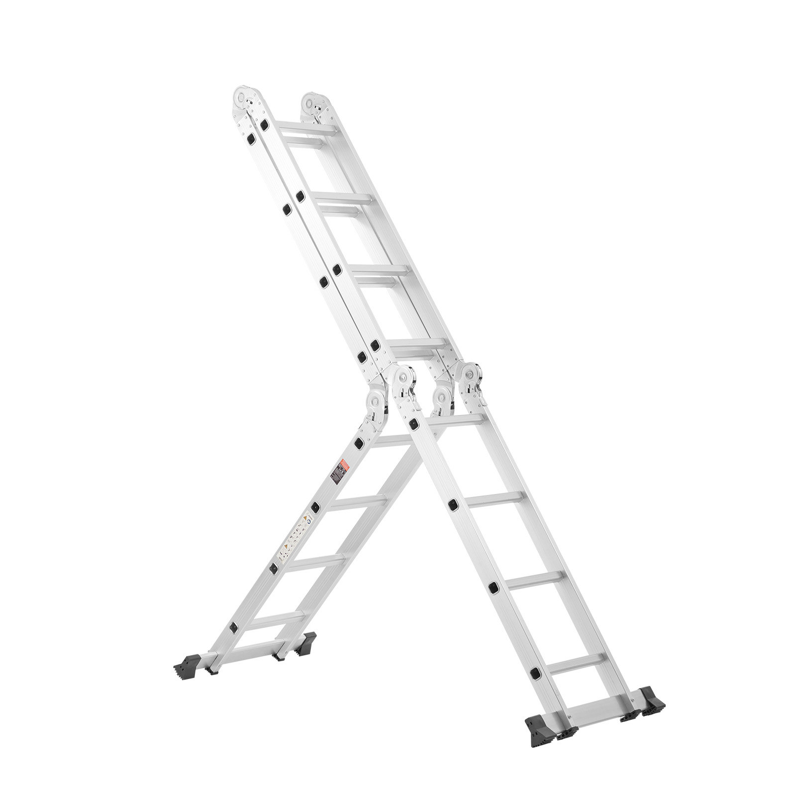 WFX Utility™ Multi-Purpose Folding Ladder 7-in-1 4 Step Reach Height ...
